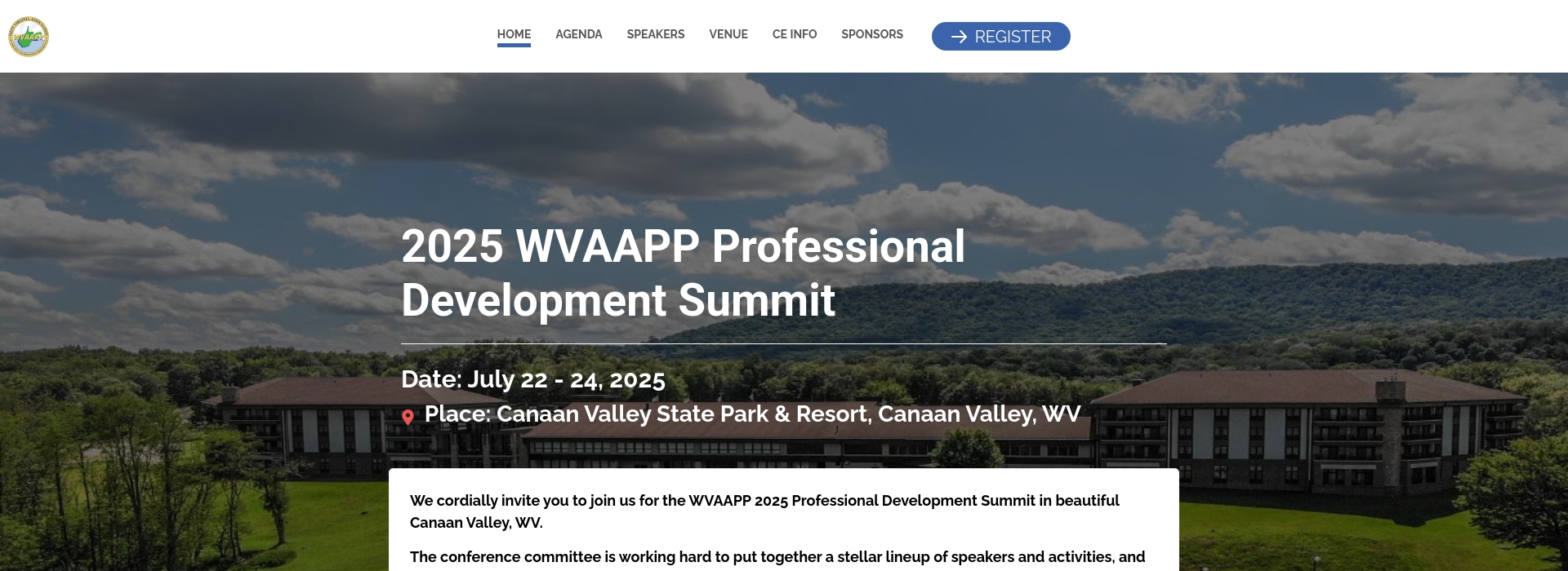 2025 WVAAPP Professional Development Summit